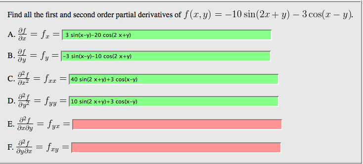 Solved Find all the first and second order partial | Chegg.com