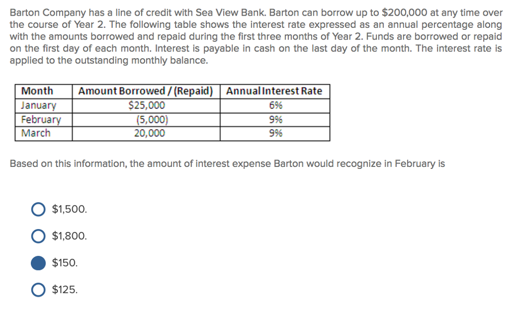 Solved Barton Company has a line of credit with Sea View | Chegg.com Solved Barton Company has a line of credit with Sea View | Chegg.com