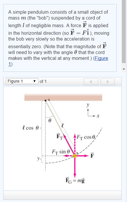 Solved A simple pendulum consists of a small object of mass | Chegg.com