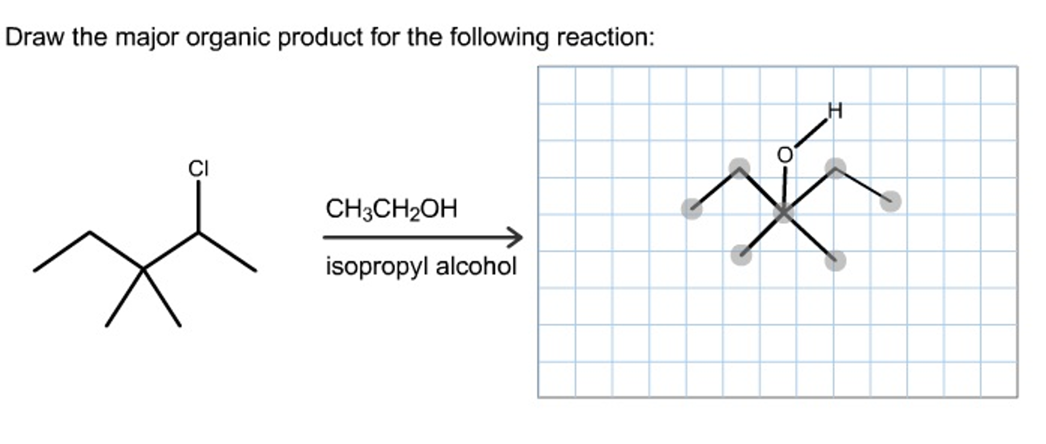 Solved Draw the major organic product for the following | Chegg.com