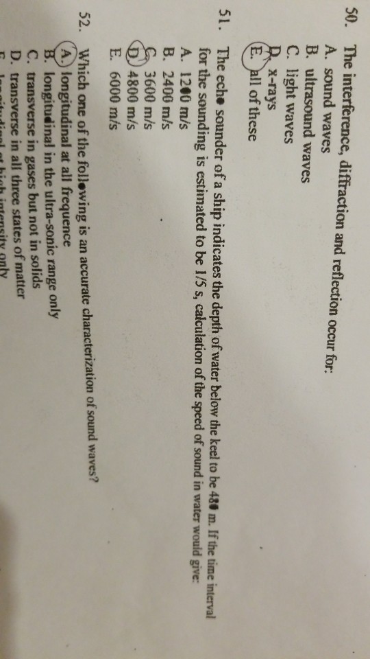 Solved The interference, diffraction and reflection occur | Chegg.com