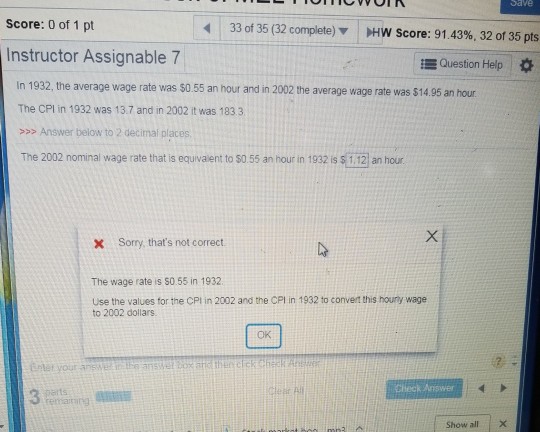 Solved Save Score: 0 of 1 pt 33 of 35 (32 complete) HW | Chegg.com
