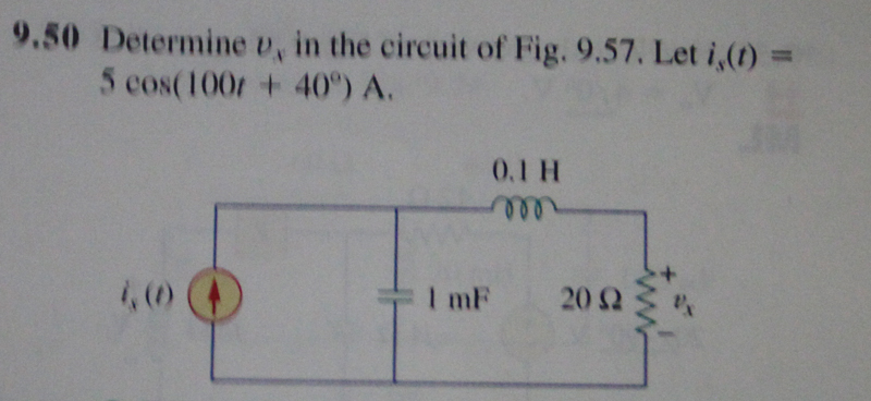 Solved Determine vx in the circuit of Fig.9.57. Let is(t)=5 | Chegg.com