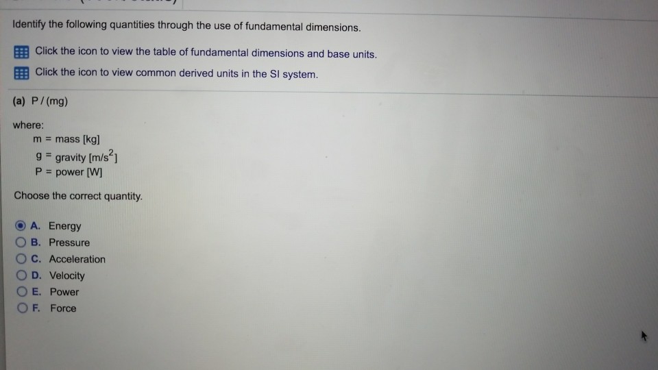 Solved Identify the following quantities through the use of | Chegg.com