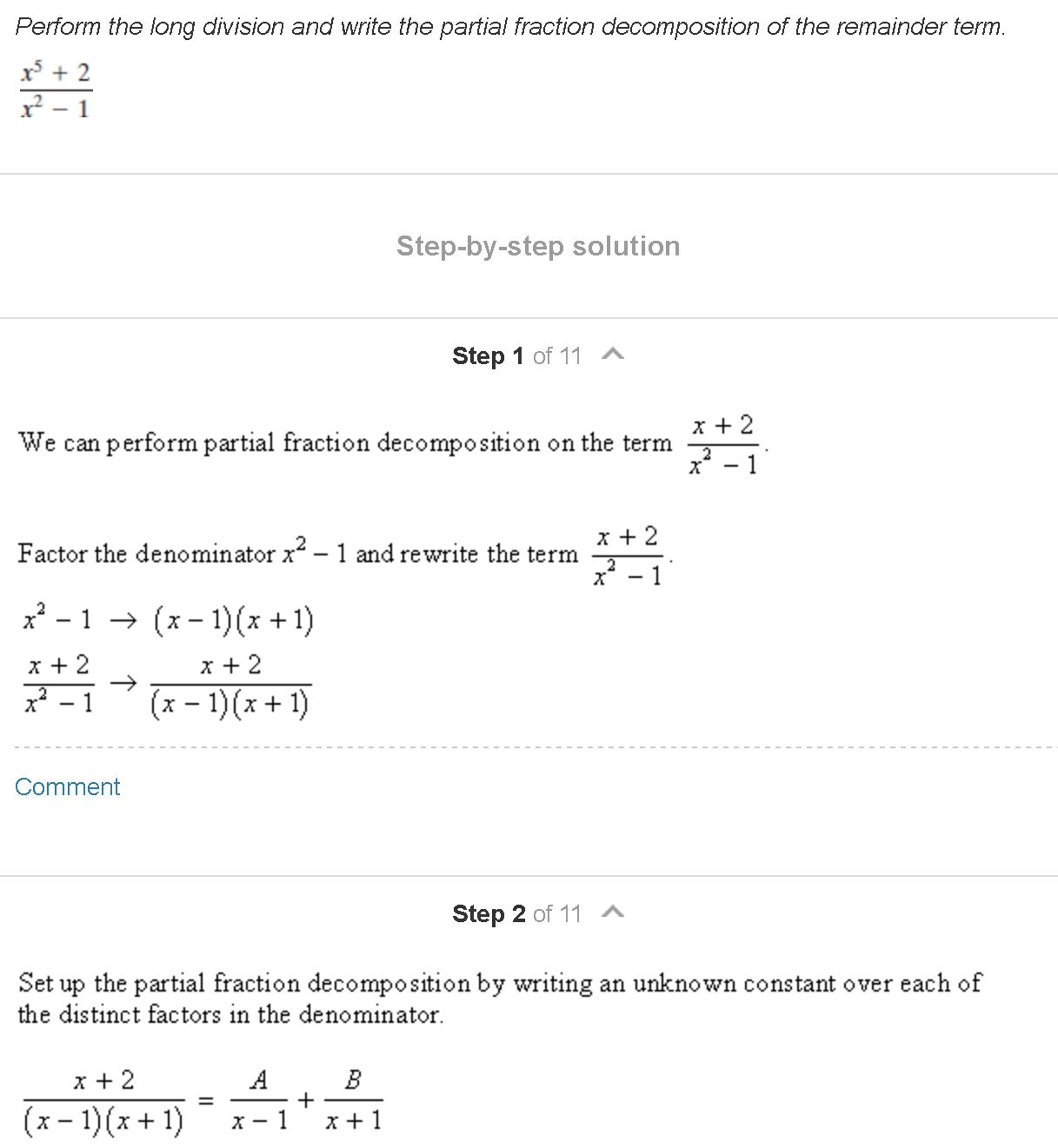 Solved Perform the long diViSion and wite the partial | Chegg.com