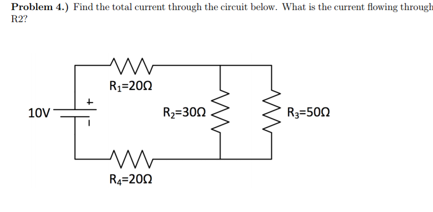 Solved Problem 4.) Find the total current through the | Chegg.com