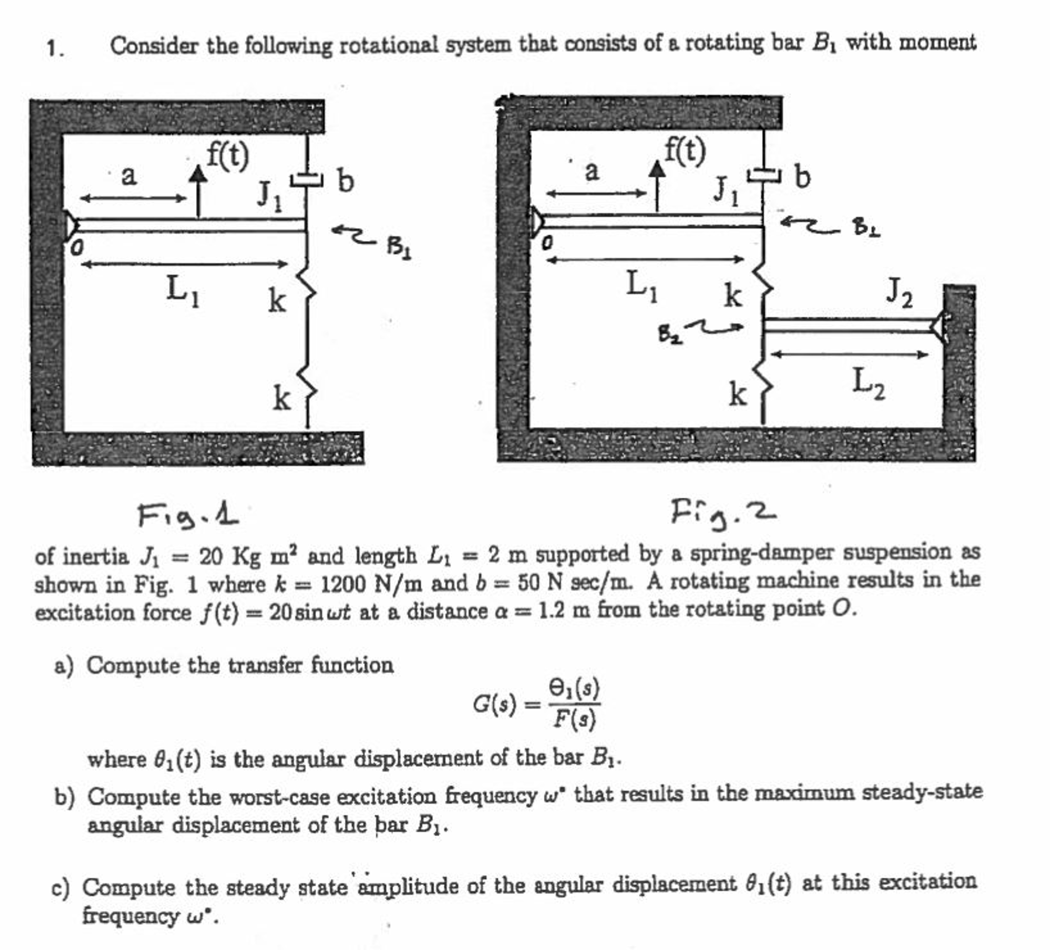 Consider the following rotational system that | Chegg.com