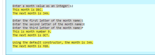 Solved c++ question: Define a class called Month that is | Chegg.com