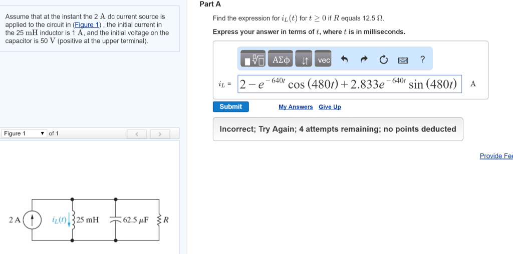 Solved Assume that at the instant the 2 A dc current source | Chegg.com