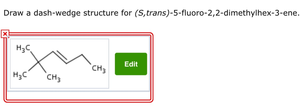 Solved Draw a dash-wedge structure for (S, trans) - 5 - | Chegg.com