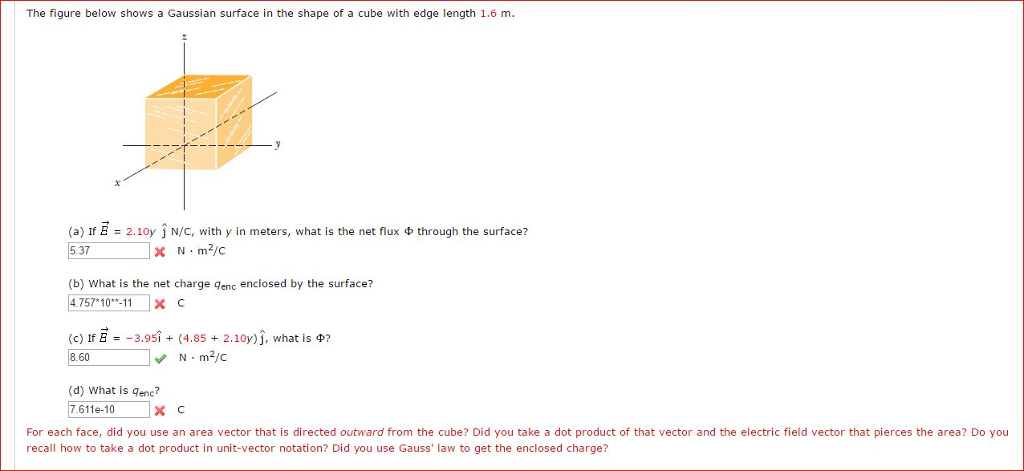 Solved The figure below shows a Gaussian surface in the | Chegg.com