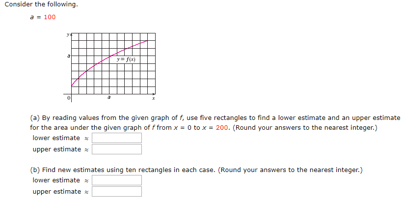 Solved Consider the following. a- 100 (a) By reading values | Chegg.com