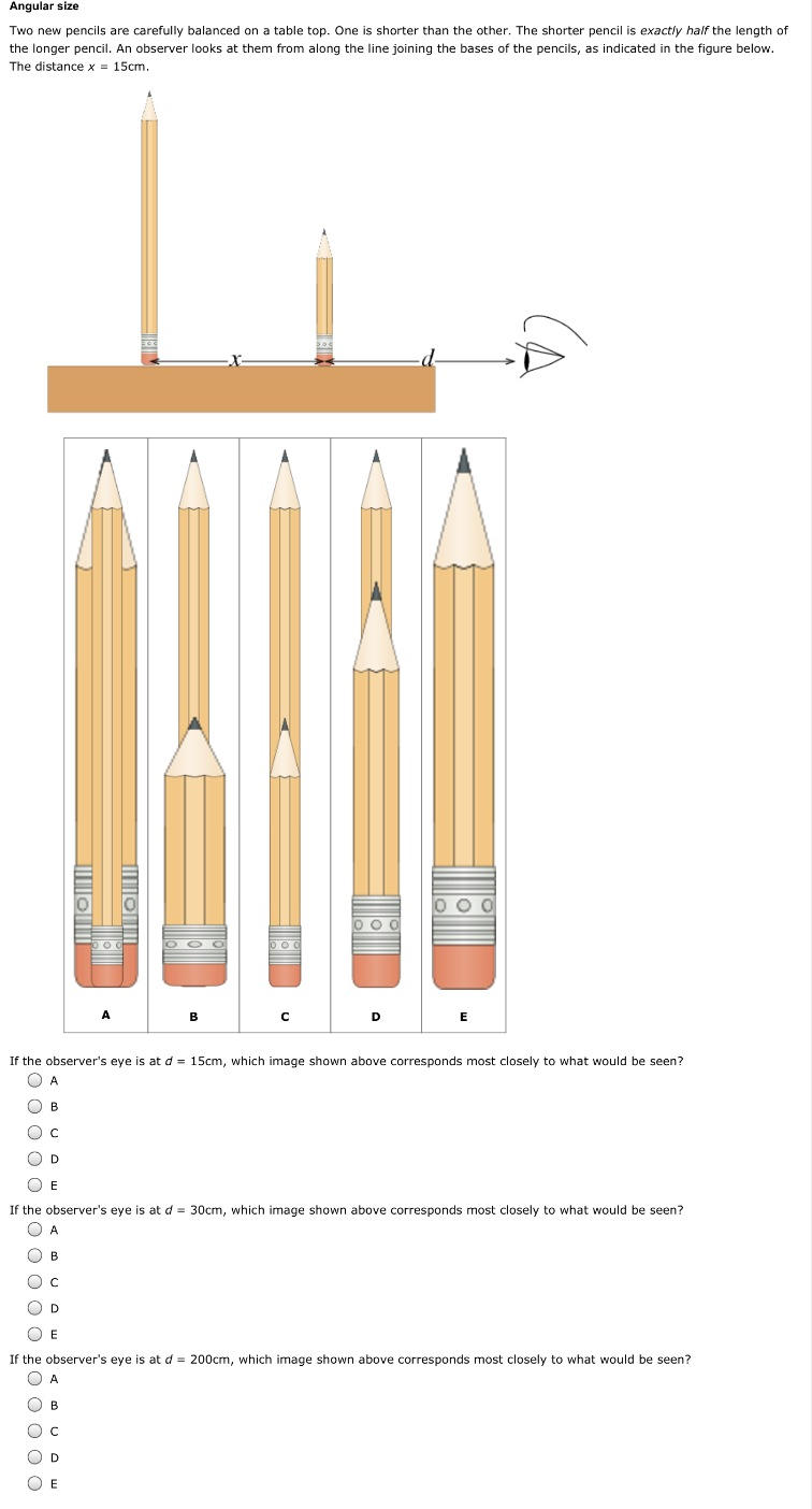 Solved Two new pencils are carefully balanced on a table | Chegg.com