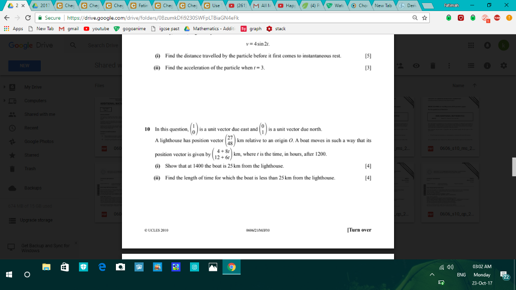 Solved Chec Chec Cho V New Tab Fatimah ← → c Secure ! | Chegg.com