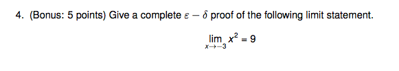 Solved Give a complete epsilon - delta proof of the | Chegg.com