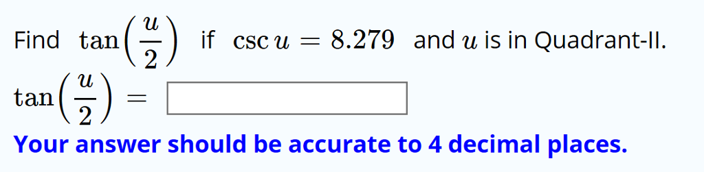 Solved Find tan径) if sin u-_ 0.638 and 1 is in Quadrant-IV. | Chegg.com