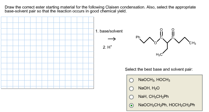Solved Draw the correct ester starting material for the | Chegg.com