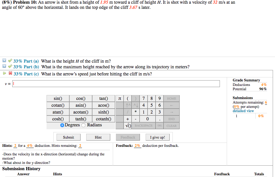 Solved An arrow is shot from a height of 1.95 m toward a | Chegg.com
