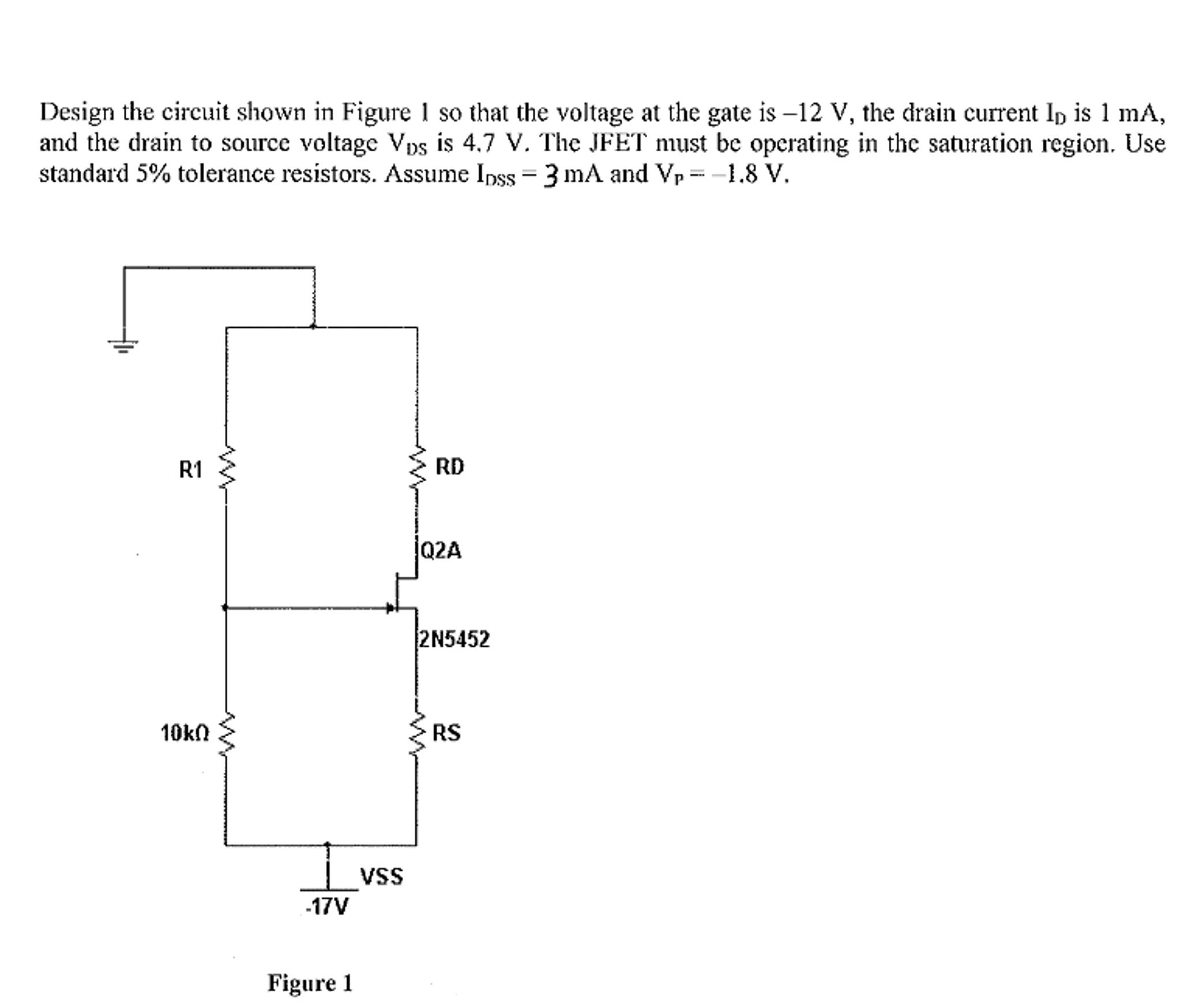 Solved Design The Circuit Shown In Figure 1 So That The