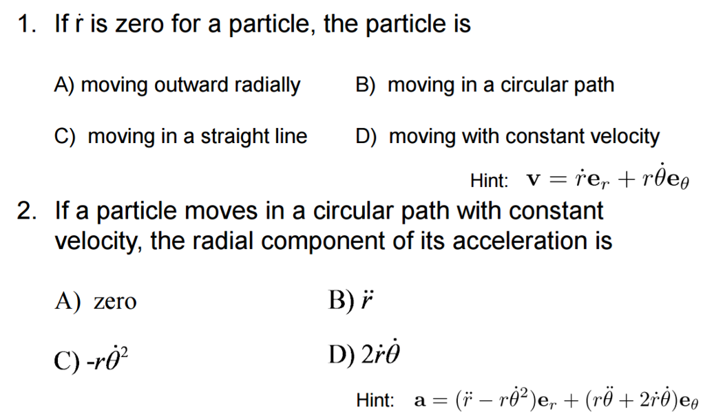 Solved If r is zero for a particle, the particle is A) | Chegg.com