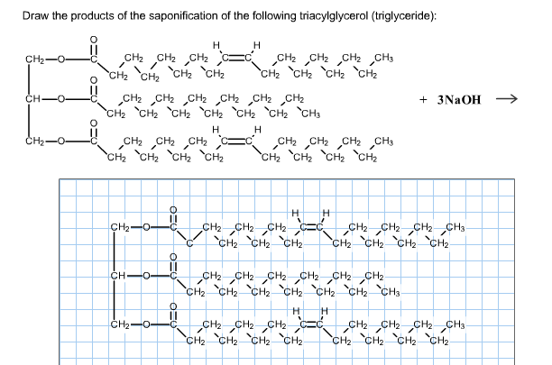 Solved Draw the products of the saponification of the | Chegg.com