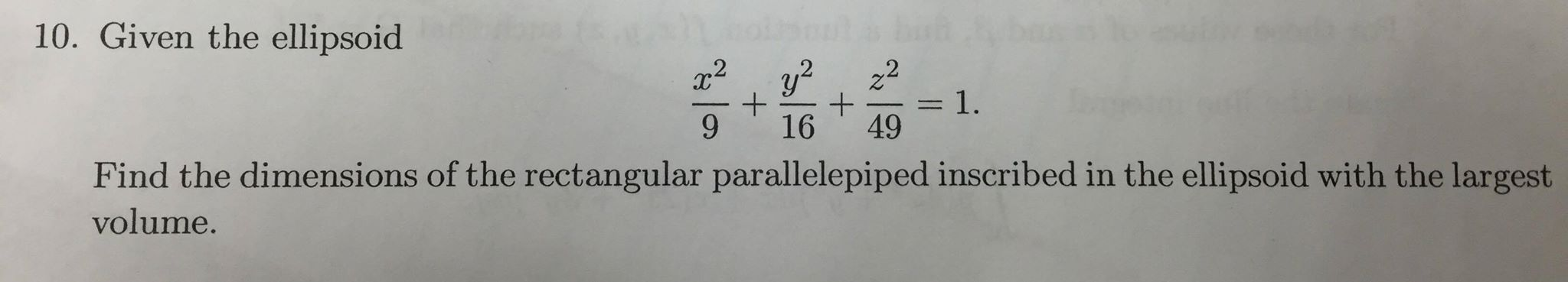 Solved Find the dimensions of the rectangular parallelepiped | Chegg.com
