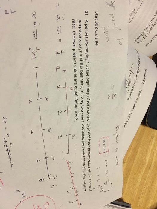 Solved A perpetuity paying 1 at the beginning of each | Chegg.com