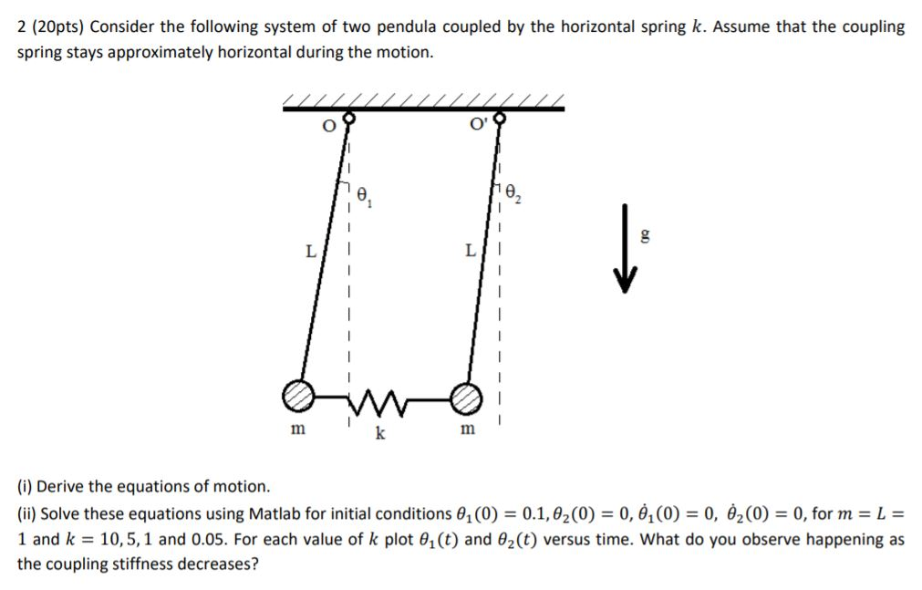Solved 2 (20pts) Consider the following system of two | Chegg.com