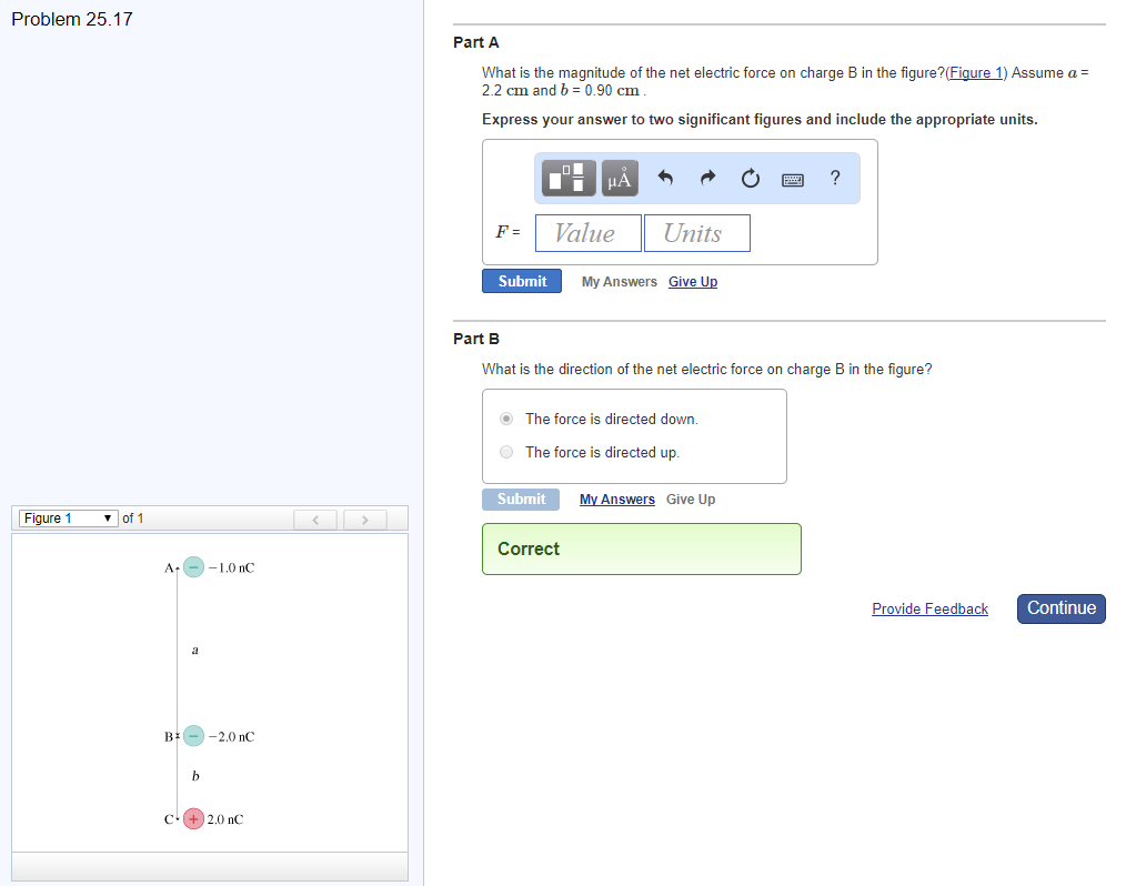Solved Problem 25 17 Part A What Is The Magnitude Of The Net