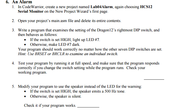 In CodeWarrior, create a new project named | Chegg.com