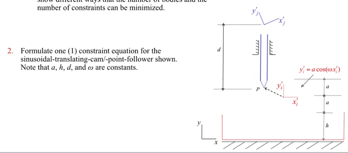 Solved Formulate one (1) constraint equation for the | Chegg.com