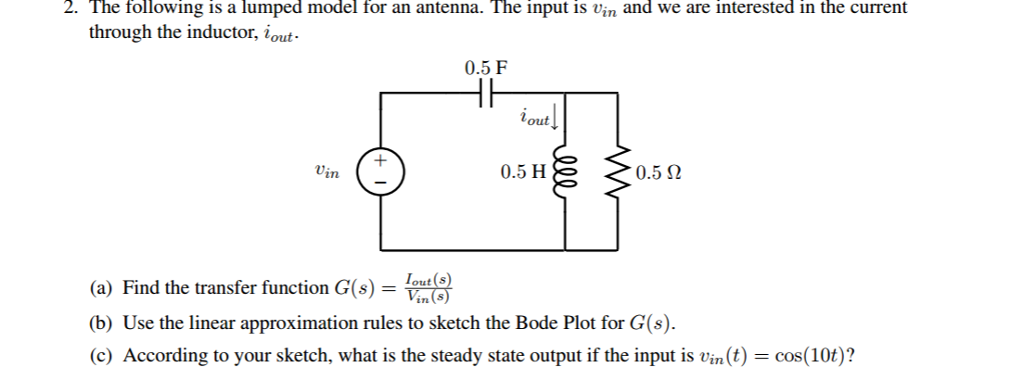 Solved ing are The following is a lumped model for an | Chegg.com