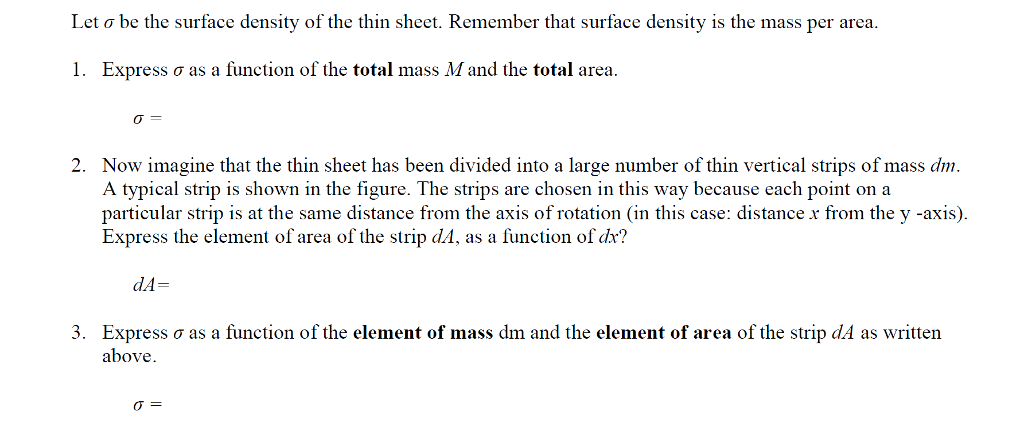 Solved Calculating moments of inertia Guided exercise: | Chegg.com