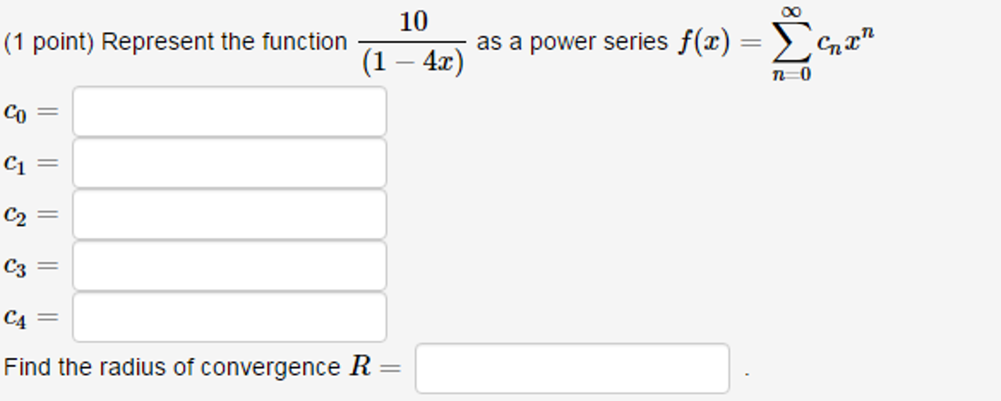 Solved Represent the function as a power series, find the | Chegg.com