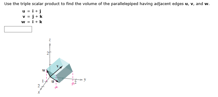 Solved Use the triple scalar product to find the volume of | Chegg.com