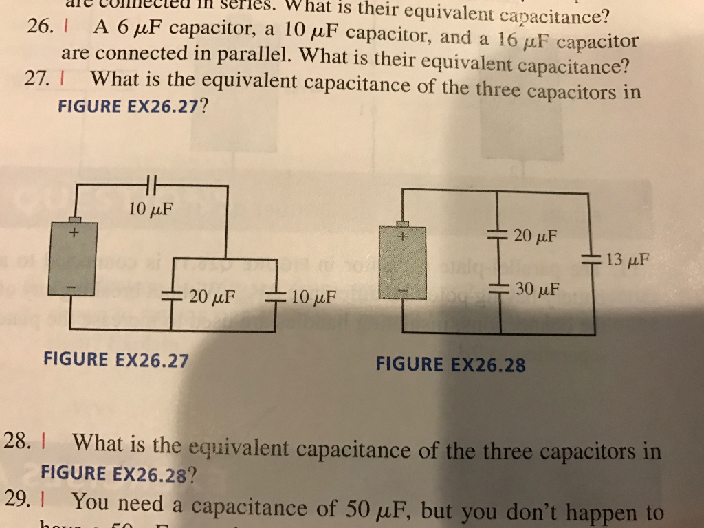 Solved Problem 27: What is the equivalent capacitance of the | Chegg.com