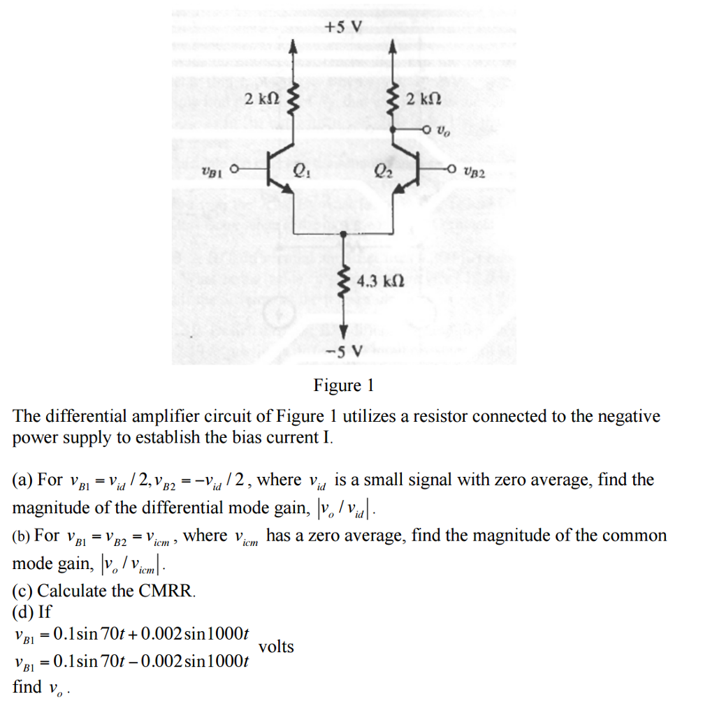 Bias current differential amplifier calculator