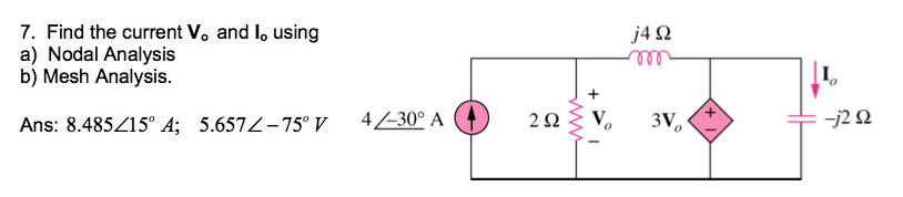 Solved Find the current V0 and l0 using Nodal Analysis Mesh | Chegg.com