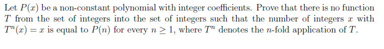 Solved Let P(x) be a non-constant polynomial with integer | Chegg.com