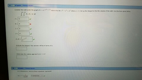 Solved Consider the solid under the graph of z = e−(x2 + y2) | Chegg.com