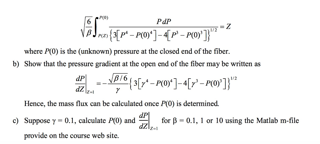 Solved 16. The following dimensionless equation was derived | Chegg.com