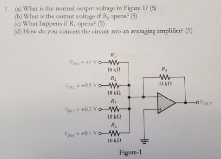 Solved What is the normal output voltage in Figure 1? What | Chegg.com