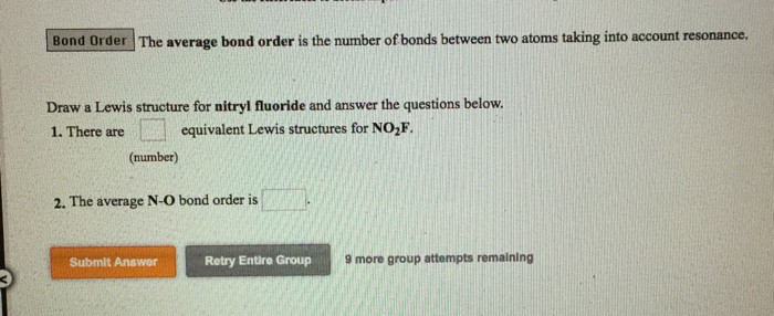Solved ts 2req Bond Order The average bond order is the | Chegg.com