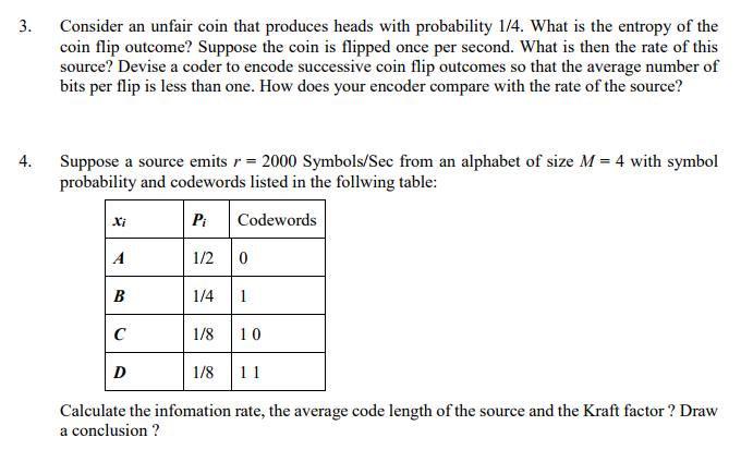 Solved 3. Consider an unfair coin that produces heads with | Chegg.com