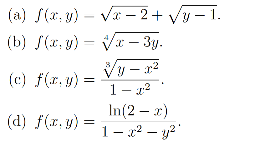 Solved Find and sketch the domain of the following | Chegg.com