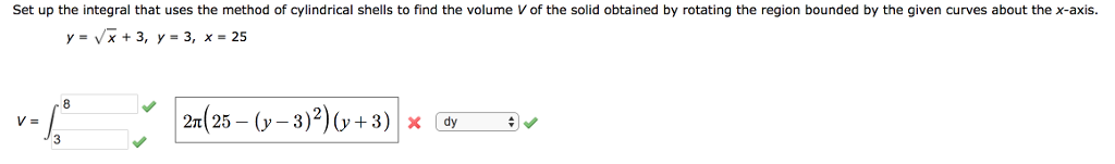 Solved Set up the integral that uses the method of | Chegg.com