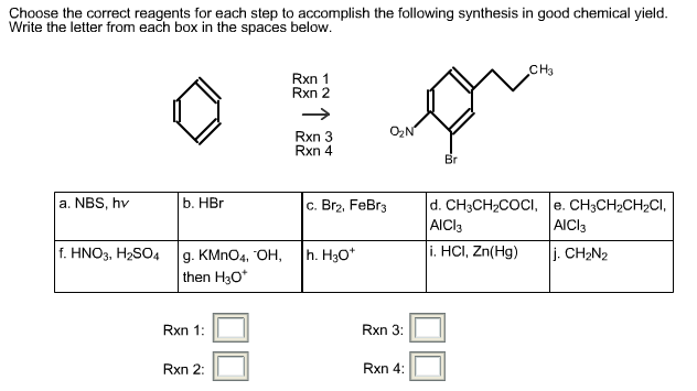 Solved Choose the correct reagents for each step to | Chegg.com