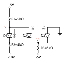 Solved Assume the diode turn on voltage is 0.7V in the | Chegg.com