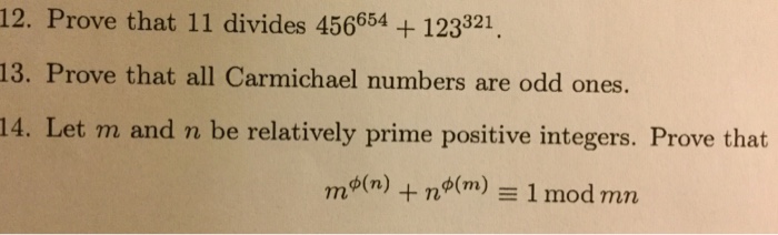 Solved Prove that 11 divides 456^654 + 123^321. Prove that | Chegg.com
