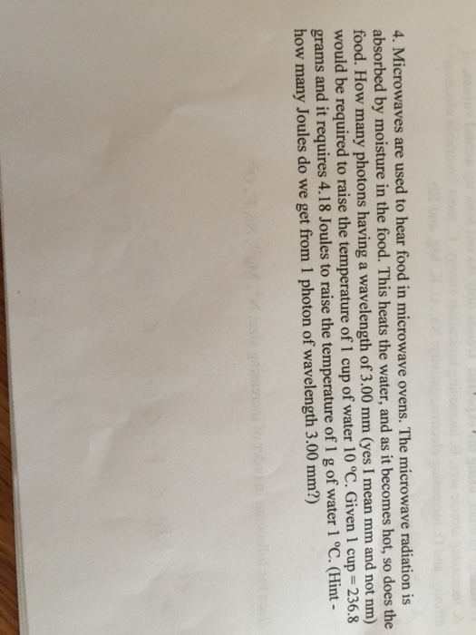 Solved Microwaves are used to hear food in microwave ovens. | Chegg.com